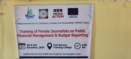 SLAJ, BBC Media Action Train Female Journalists in Public Financial ...